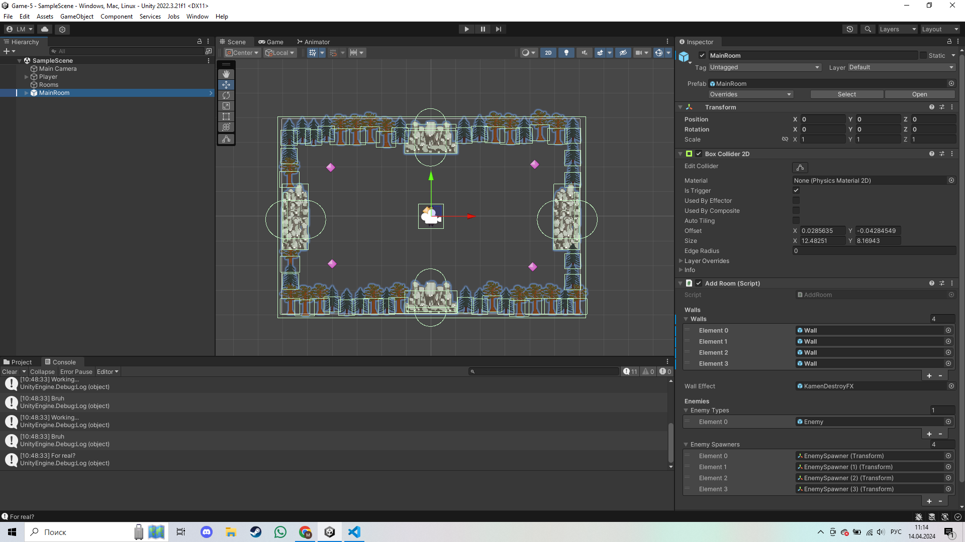Walls don't break when clearing enemies - Unity Engine - Unity Discussions