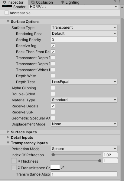 Refractive material turns opaque, possibly due to rendering complexity behind it? - Unity Engine ...