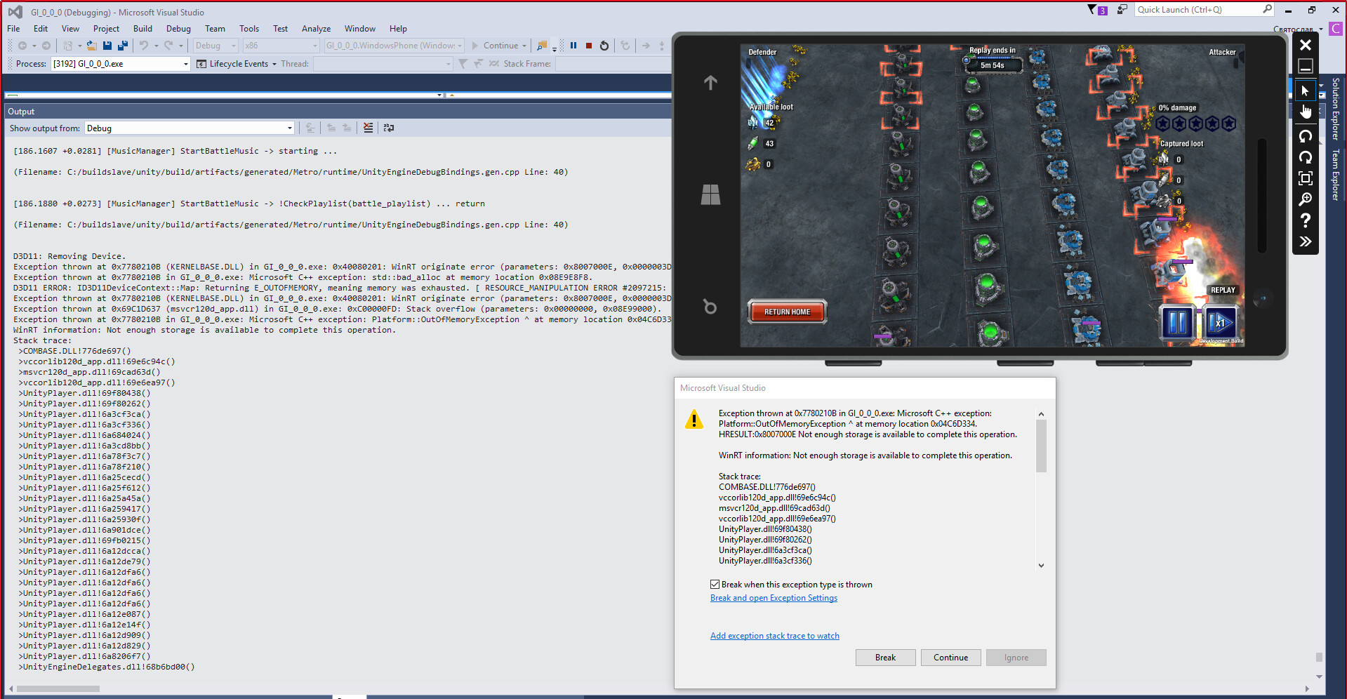 Exception thrown in KERNELBASE.DLL - Unity Engine - Unity Discussions
