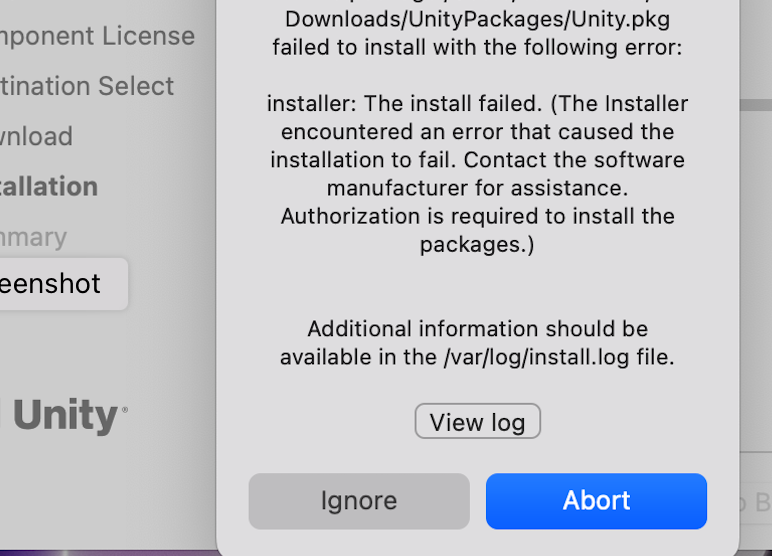 Cannot finish install on Mac- "Authorization is required", but I'm admin.. - Unity Engine ...
