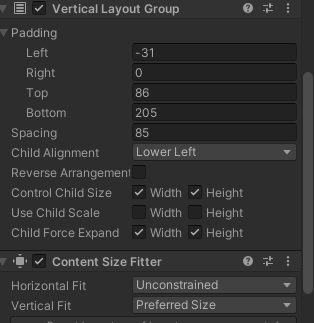 How do I force my vertical layout group to only go downwards when new elements are added ...
