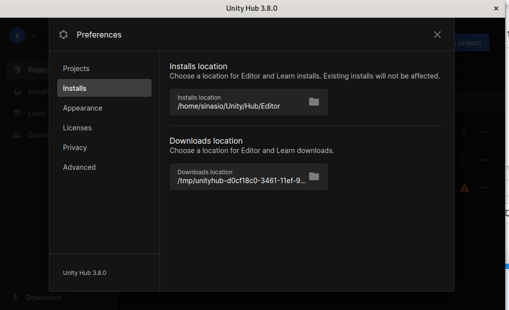 Unity Hub Says That I Don T Have Enough Space To Install Editor But I Have 350 Gb Of Free Space