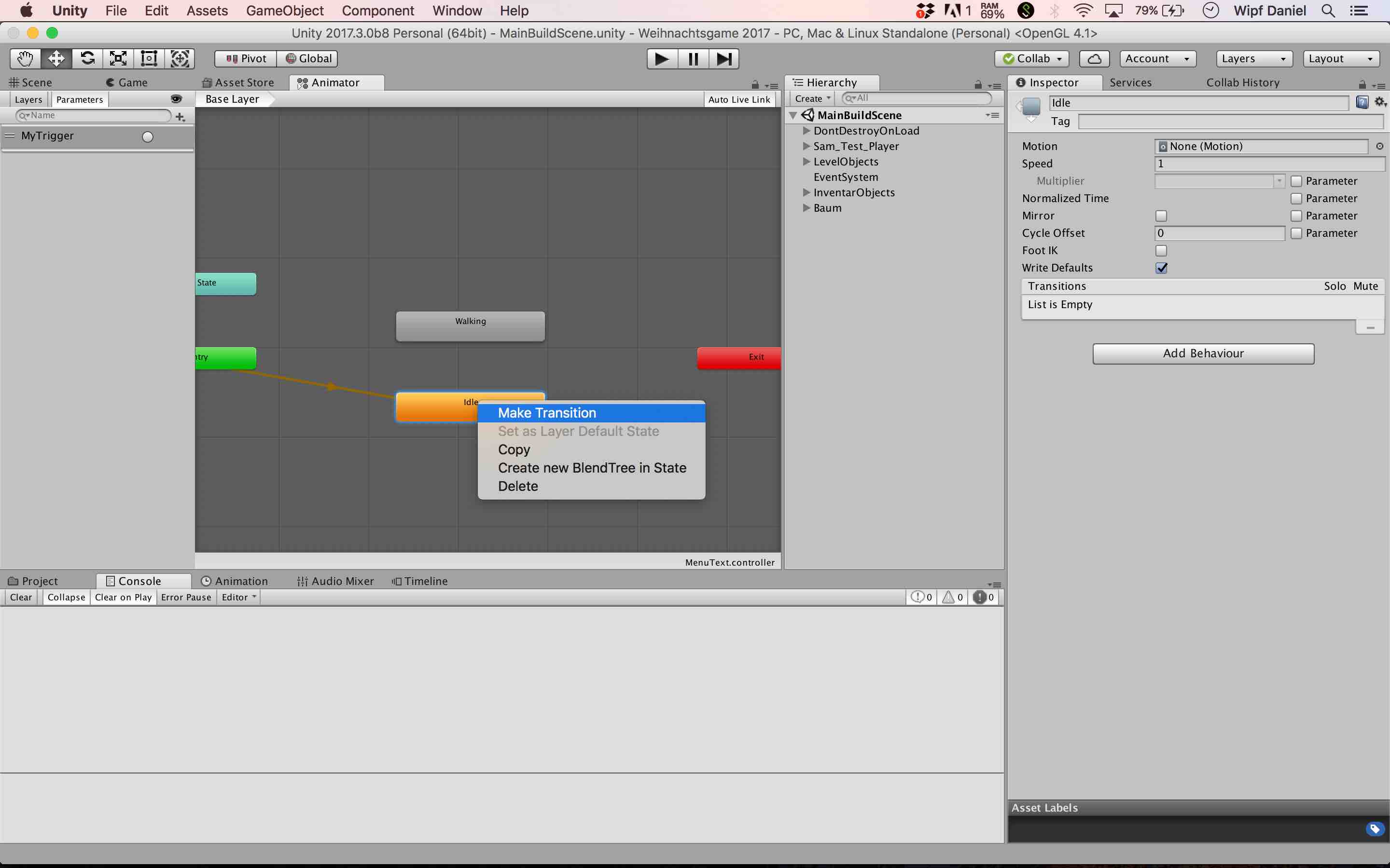 SetTrigger not working - Questions & Answers - Unity Discussions