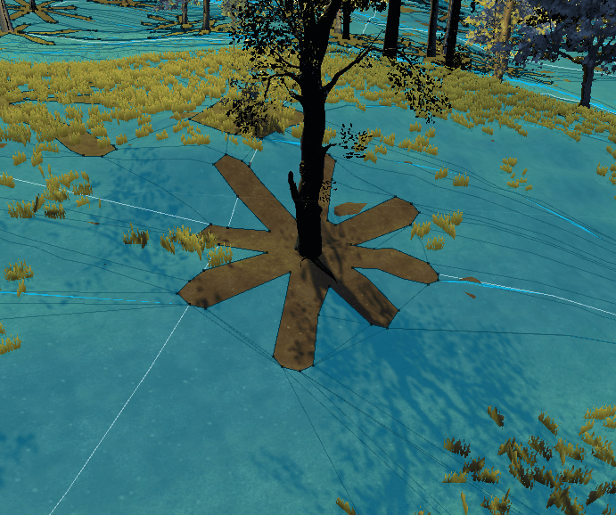 Im having trouble baking my navmesh, Strange pattern around trees ... Im having trouble baking my navmesh, Strange pattern around trees ...