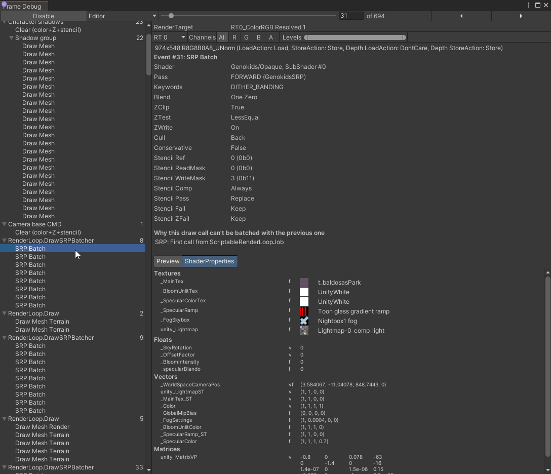 SRP Batch Problem : Node use different shader keywords - Unity Engine - Unity Discussions