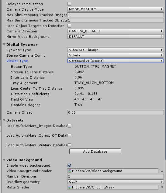 Can't see video background in Vuforia AR (Vuforia Cardboard Setting) - Questions & Answers ...
