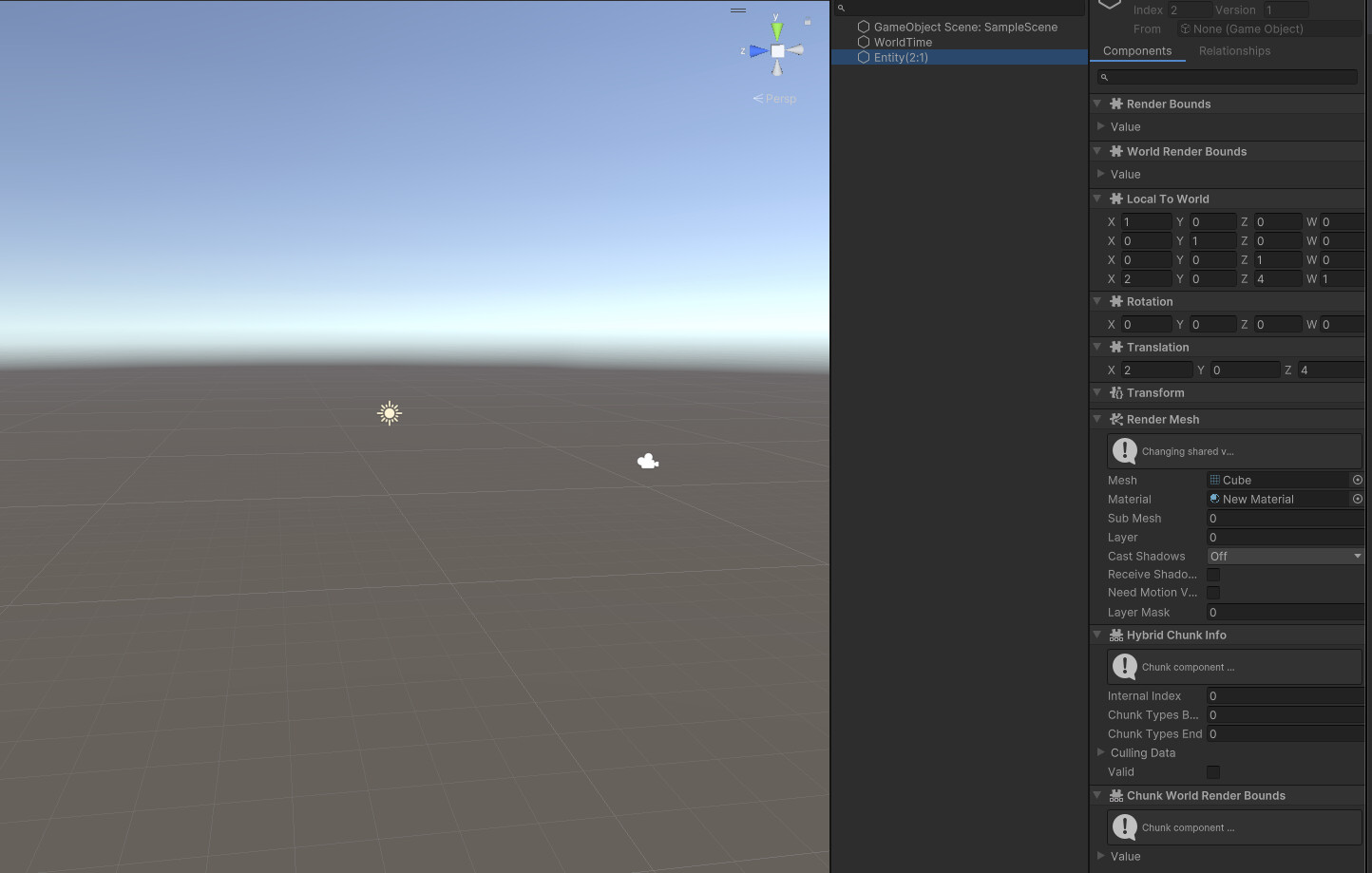 No SRP present, no compute shader support, or running with -nographics. Hybrid Renderer disabled ...