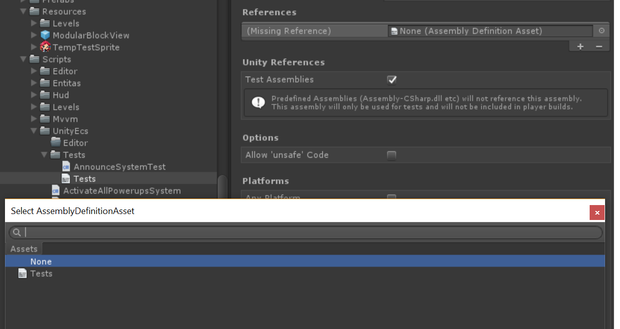 How to Unit Test? Where is the Unity.Entities.Tests namespace? - Unity ...