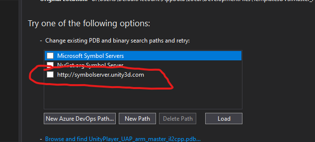 Unityplayeruaparmdebugil2cpppdb Not Loaded Exception Hololens 2 Webrtc Unity Engine