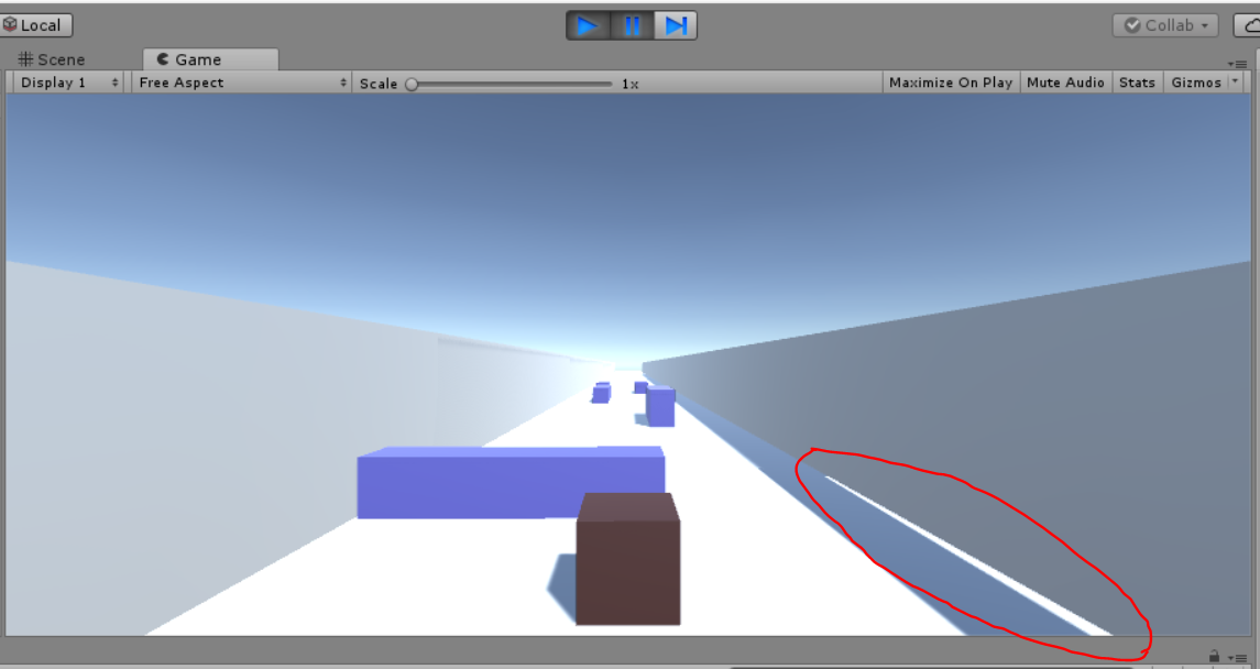 Why does the shadow look weird only when my project is running ...