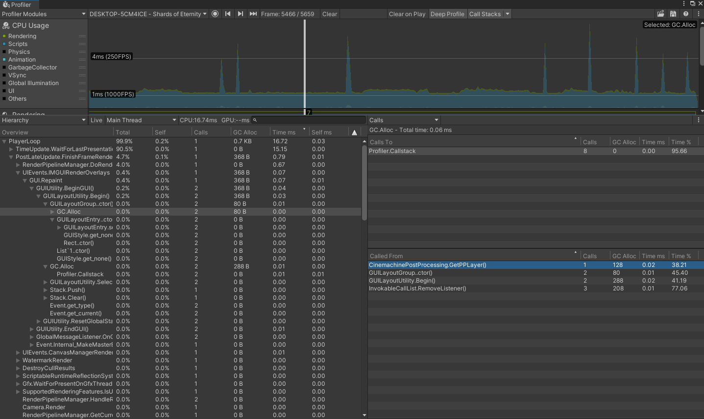 GB allocation by "CinemachinePostProcessing.GetPPLayer()" in player. - Unity Engine - Unity ...