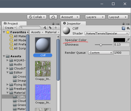 How to remove unwanted shine (smoothness) on terrain? - Questions & Answers - Unity Discussions
