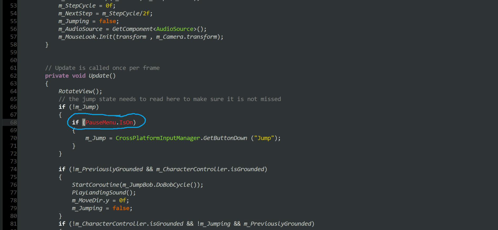 Unity how to access a static variable from the FirstPersonController component - Questions ...