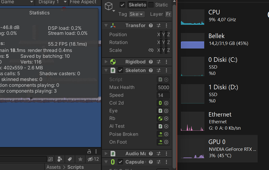 Unity bad performance with rtx3060ti and rayzen 5700x, 32gb ram and m2 ...