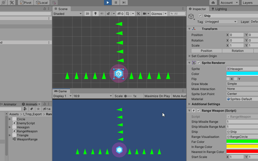 How to draw a circle with weapon range around player so that player ...