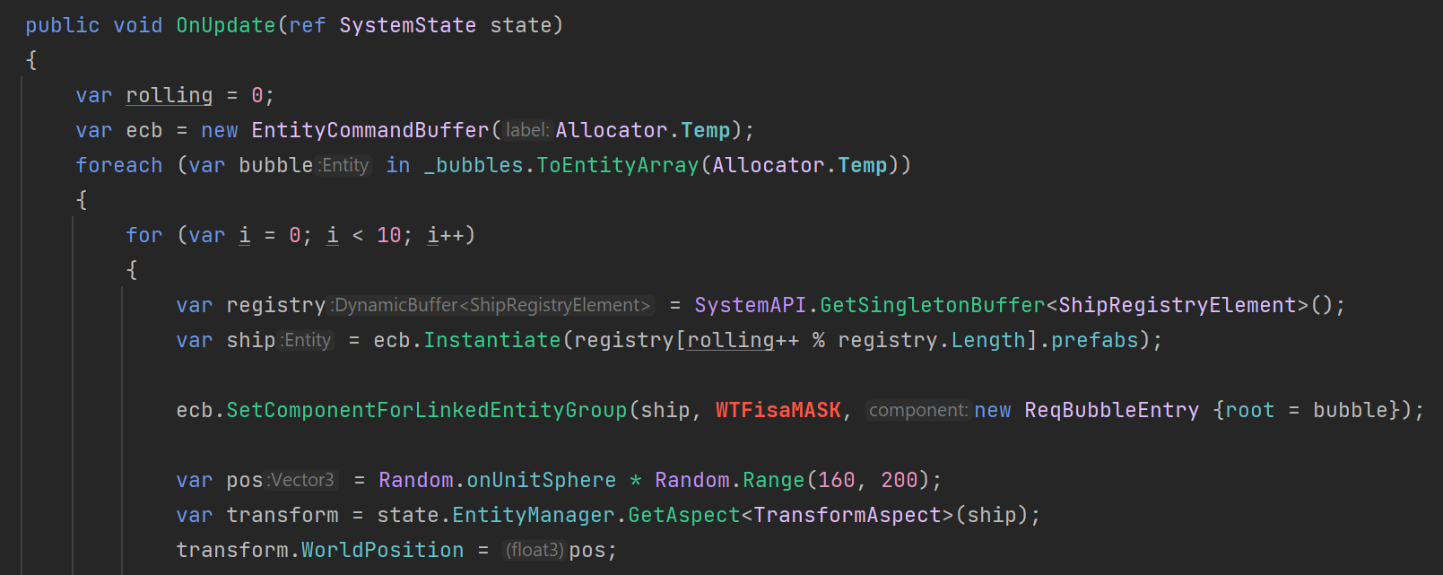 How to use EntityCommandBuffer.SetComponentForLinkedEntityGroup? - Unity Engine - Unity Discussions