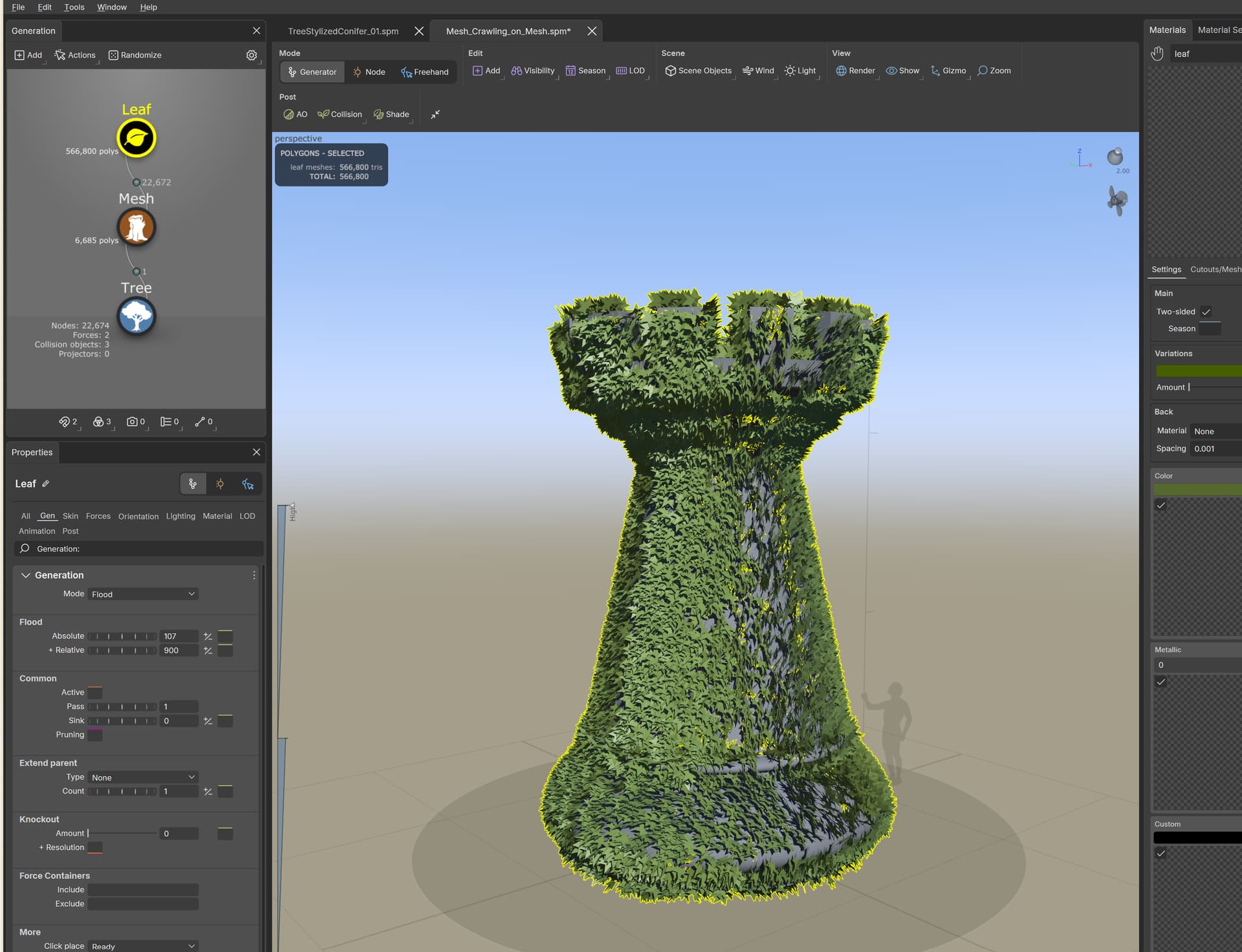 Spawn leaves on one side of mesh normal - SpeedTree - Unity Discussions