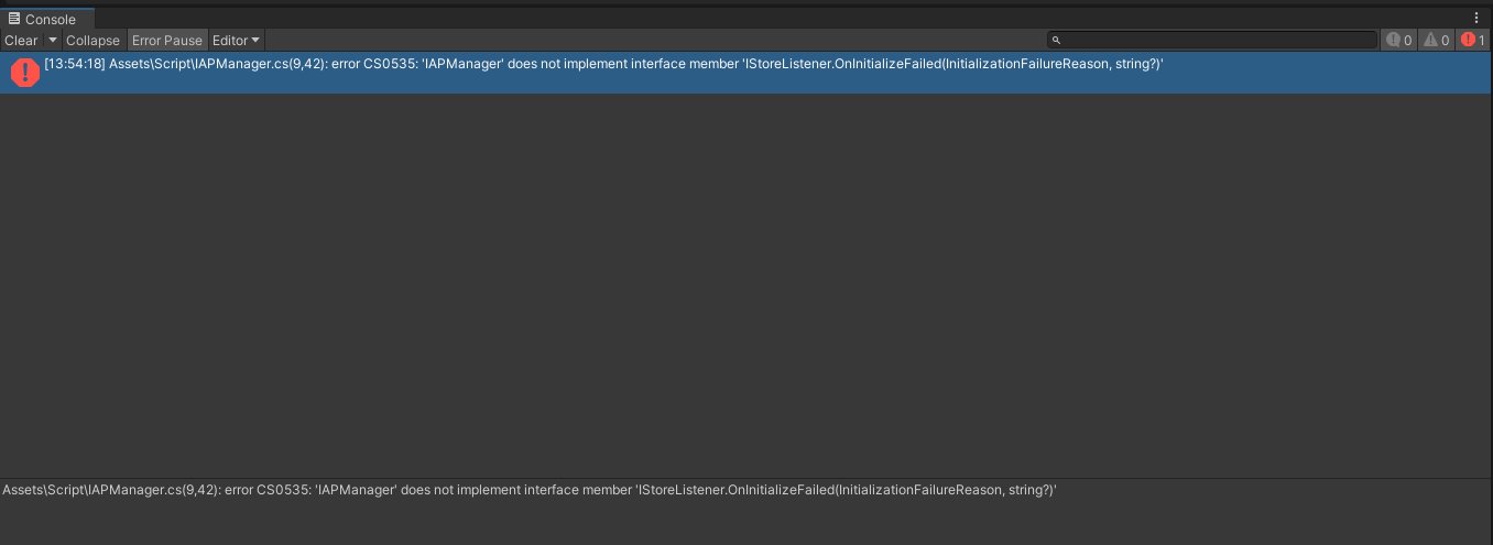 Iapmanager Cs 9 42 Error Cs0535 Iapmanager Does Not Implement Interface Member