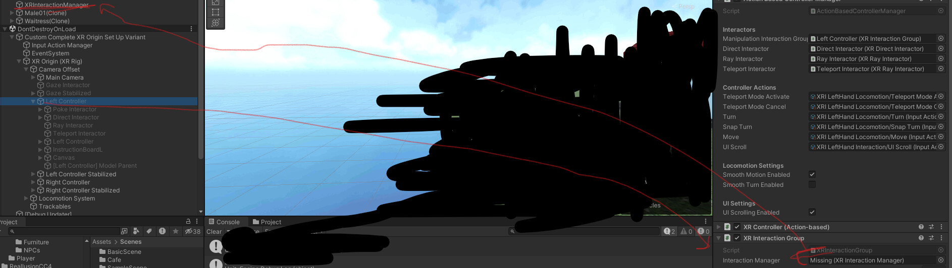 "Cannot register Ray Interactor" after loading new scene - Unity Engine - Unity Discussions