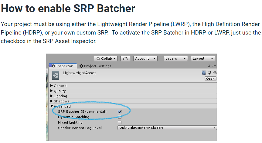 Where is the SRP checkbox? - Unity Engine - Unity Discussions Where is the SRP checkbox? - Unity Engine - Unity Discussions