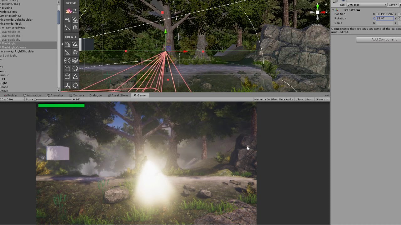 Rotate Flashlight X Axis In Direction Facing Based On Mouse Input Unity Engine Unity Discussions 6805
