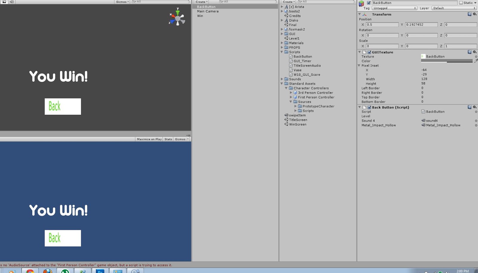 Collision Detection goes to Win Screen - Unity Engine - Unity Discussions