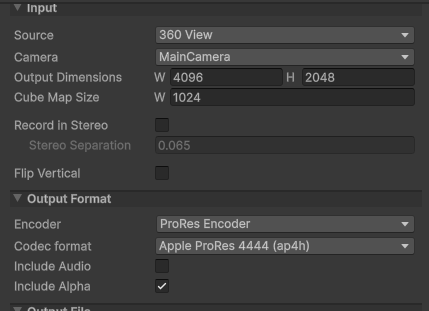 Alpha rendering with a 360 degree camera is not supported even though the option is enabled ...