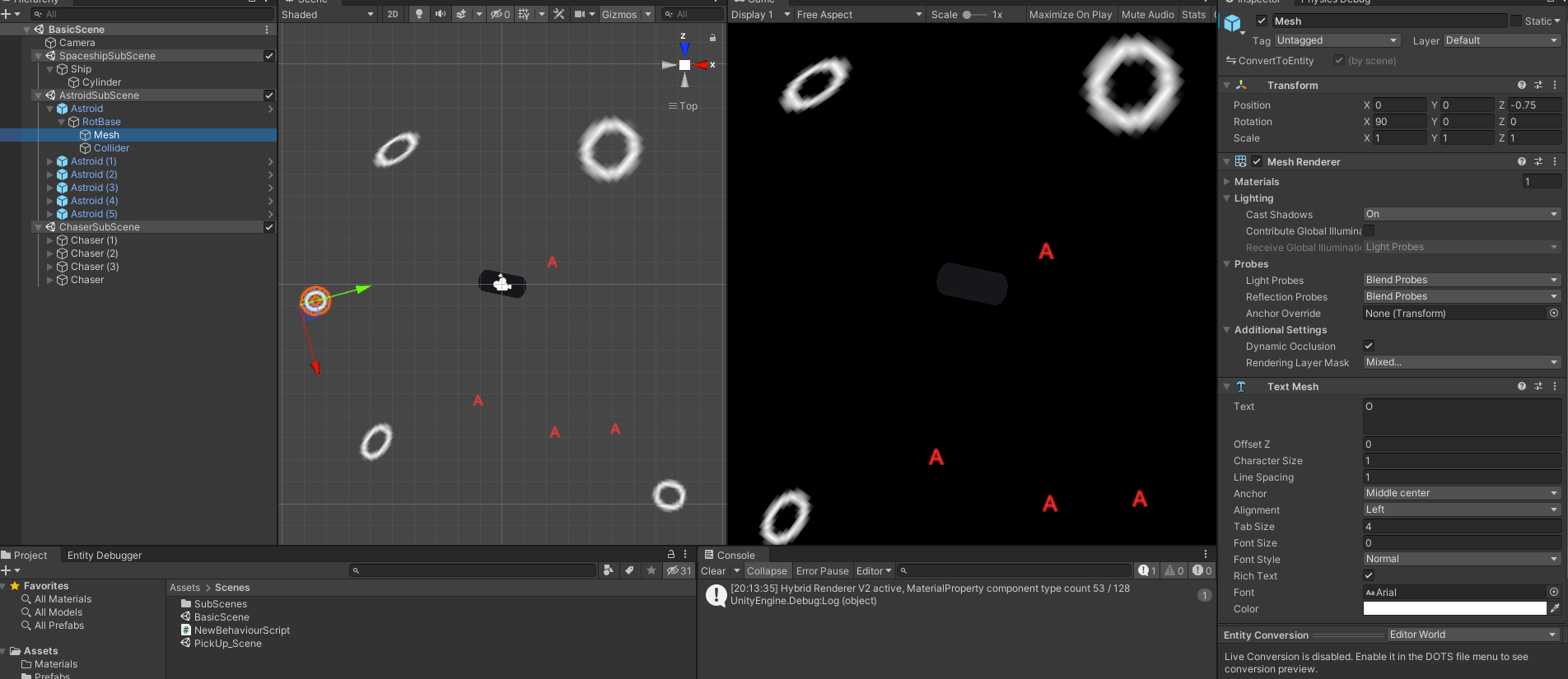 Scene View In Dots Ecs Doesnt Show Text Unity Engine Unity Discussions 5980