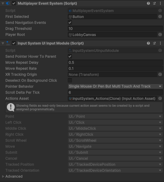 Trouble with New Input System, Local Multiplayer UI, and MultiplayerEventSystem - Unity Engine ...