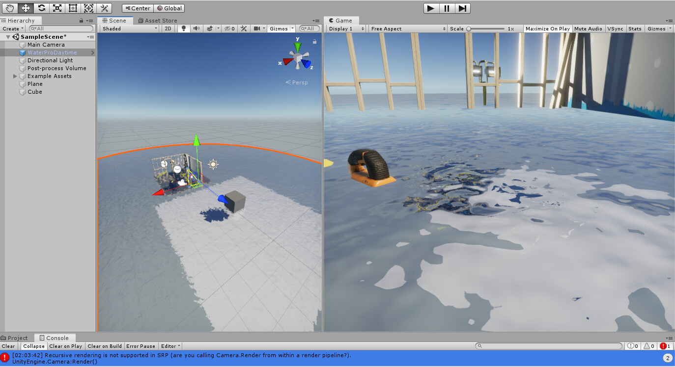 WaterProDay appears black in game - Unity Engine - Unity Discussions