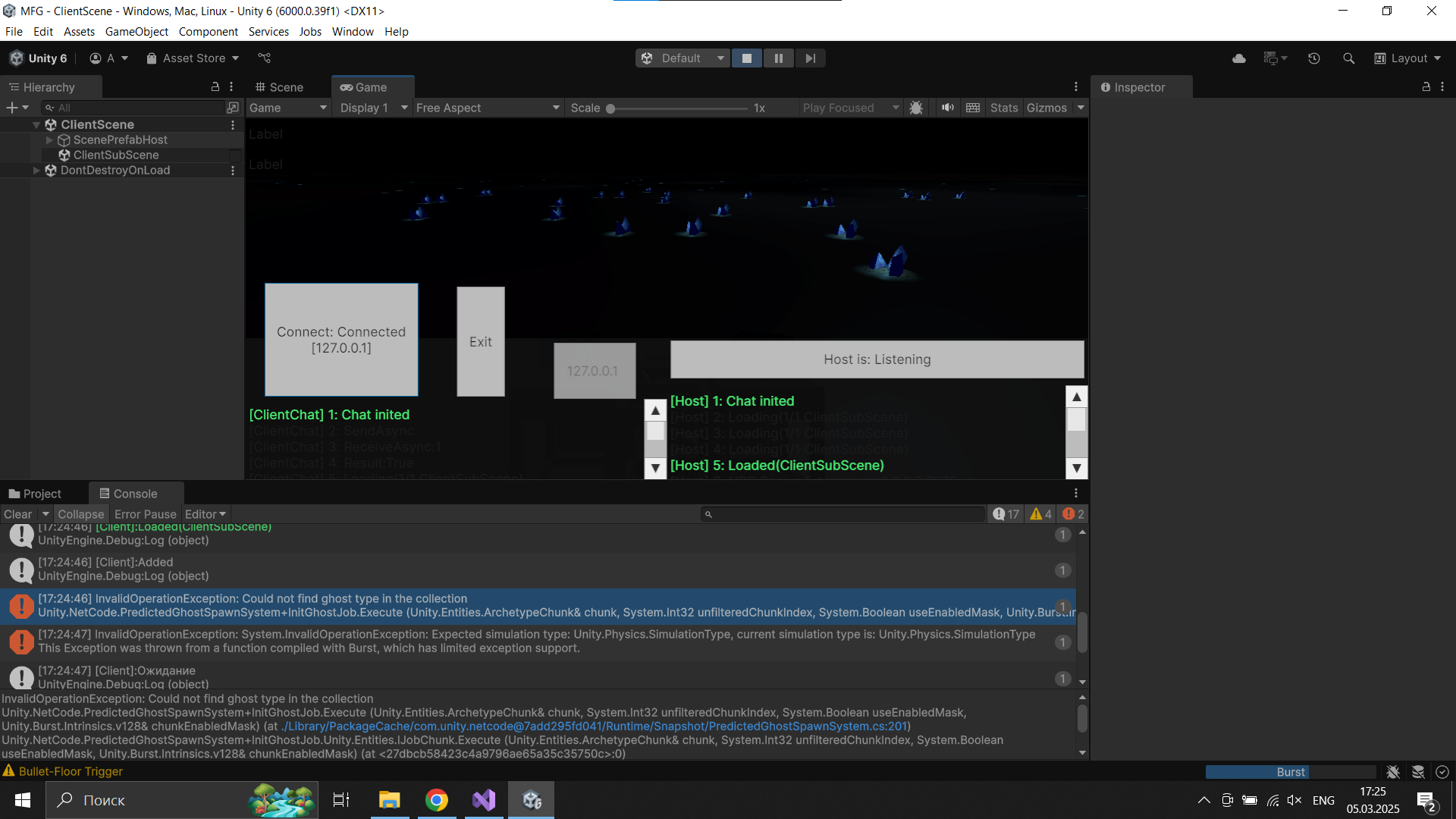 Expected simulation type: Unity.Physics.SimulationType, current simulation type is: - Unity ...