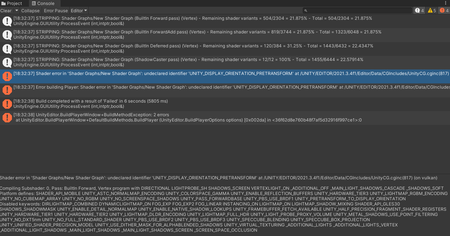 Unable To Build To Android When Using The Shader Graph For Built In Render Pipeline Unity