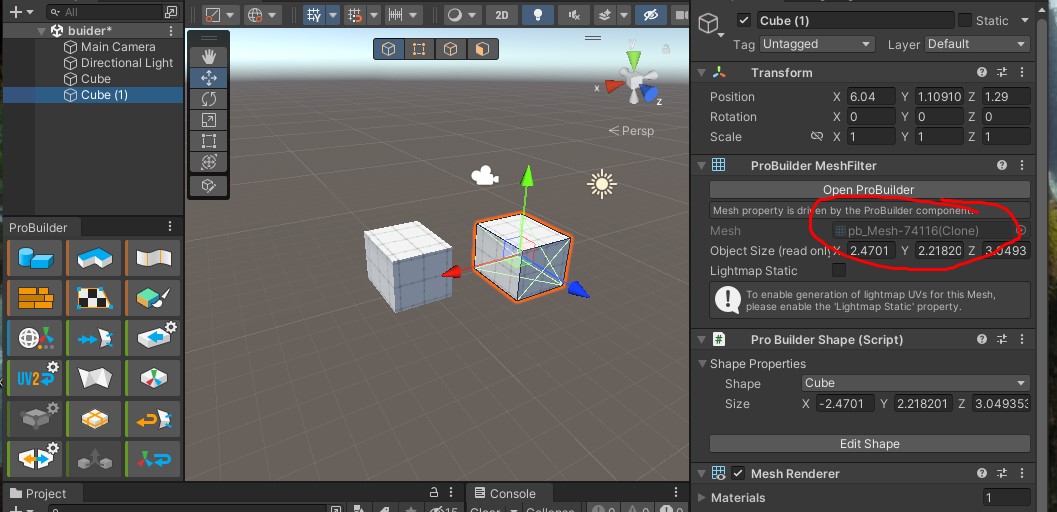 ProBuilder dont clone mesh in duplicate group - Unity Engine - Unity Discussions