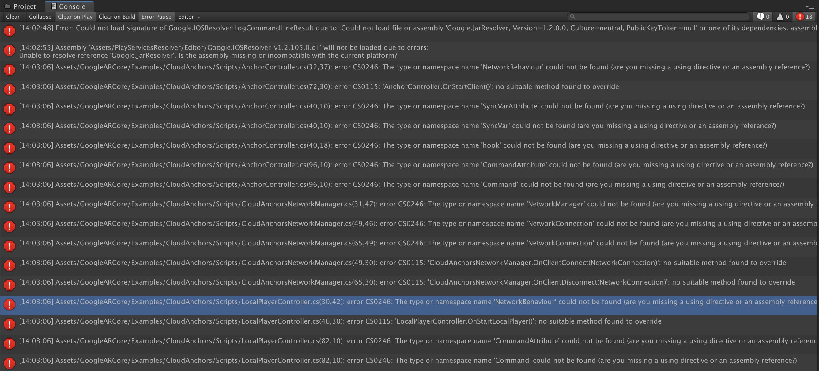 he type or namespace name 'SpatialTracking' does not exist in the namespace 'UnityEngine' (are ...