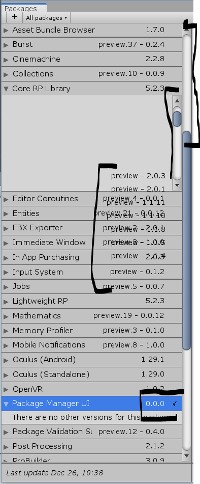 PackageManager UI minor bug (show all versions) - Unity Engine - Unity Discussions