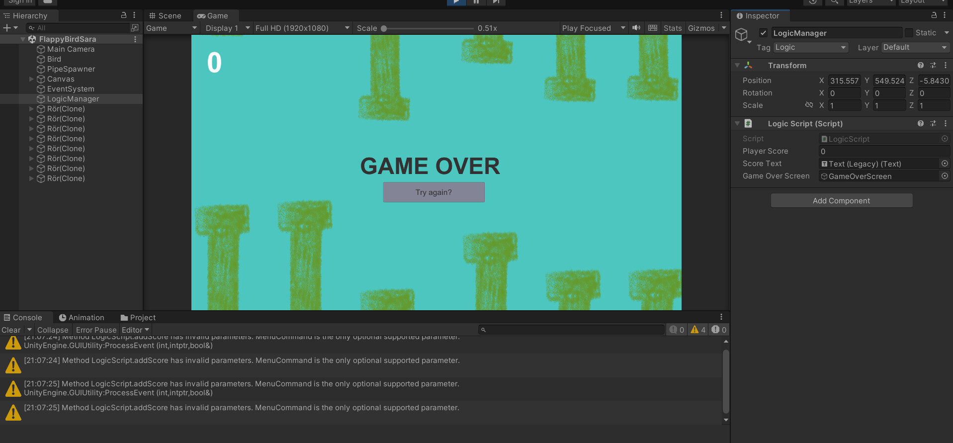 Invalid Parameters MenuCommand - Unity Engine - Unity Discussions