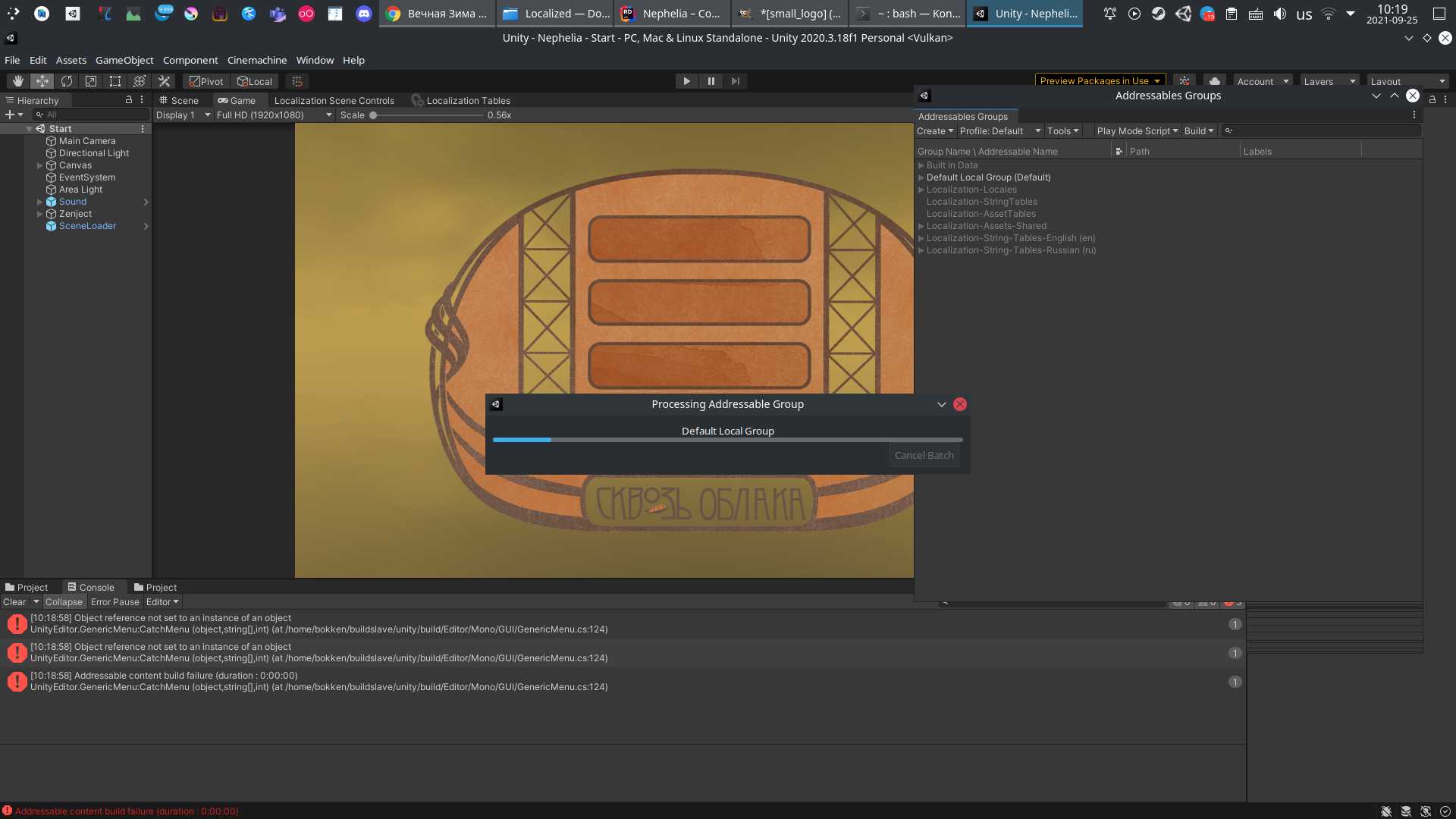 Release version of localization tools broke addressables build - Unity Engine - Unity Discussions