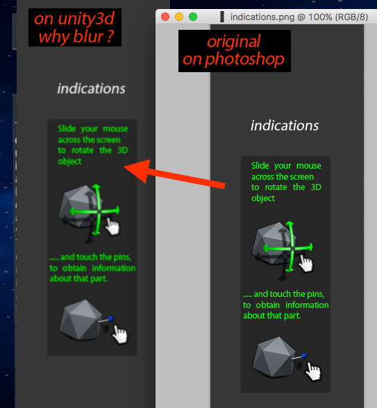 WHY my GuiTexture looks like blur and not sharp ? - Unity Engine - Unity Discussions