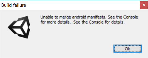 Unable to merge android manifest.. - Unity Engine - Unity Discussions