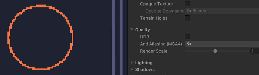 MSAA only works when Render Scale is not 1 - Unity Engine - Unity ...