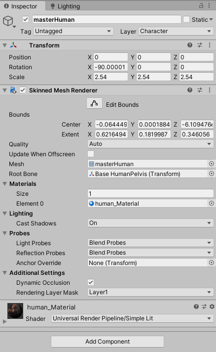 Changing color alpha of SkinnedMeshRenderer material can't change the character's transparency ...
