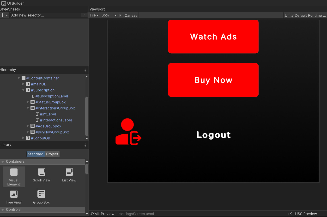Cannot View Unity Ads On Uibuilder Canvas Unity Engine Unity Discussions 