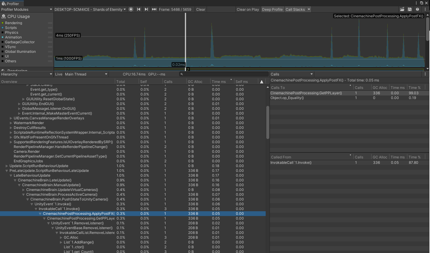 GB allocation by "CinemachinePostProcessing.GetPPLayer()" in player. - Unity Engine - Unity ...