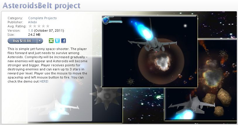 [Released] Space Shooter - Asteroids Belt - Community Showcases - Unity Discussions