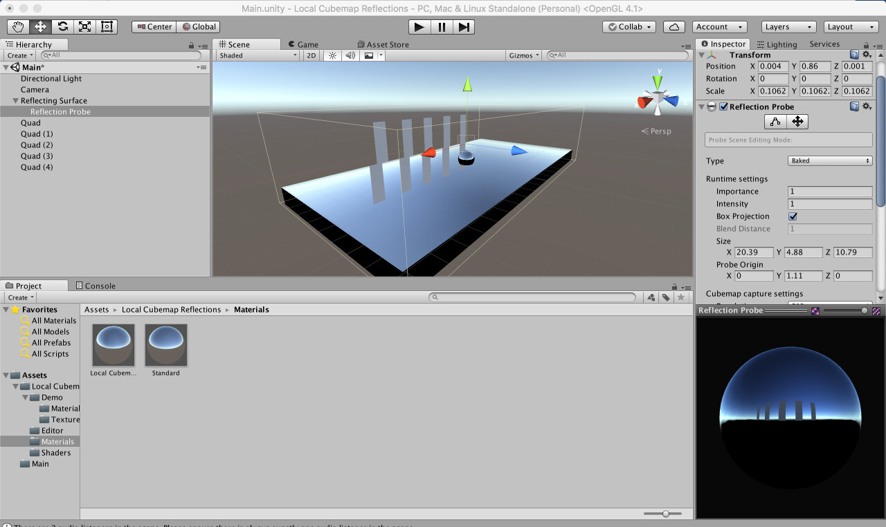 Cant Get Local Cubemaps To Work Parallax Correction Unity Engine Unity Discussions