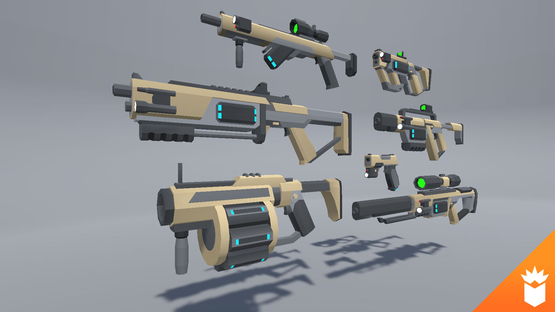 [RELEASED] LowPoly Pulse Guns - Community Showcases - Unity Discussions