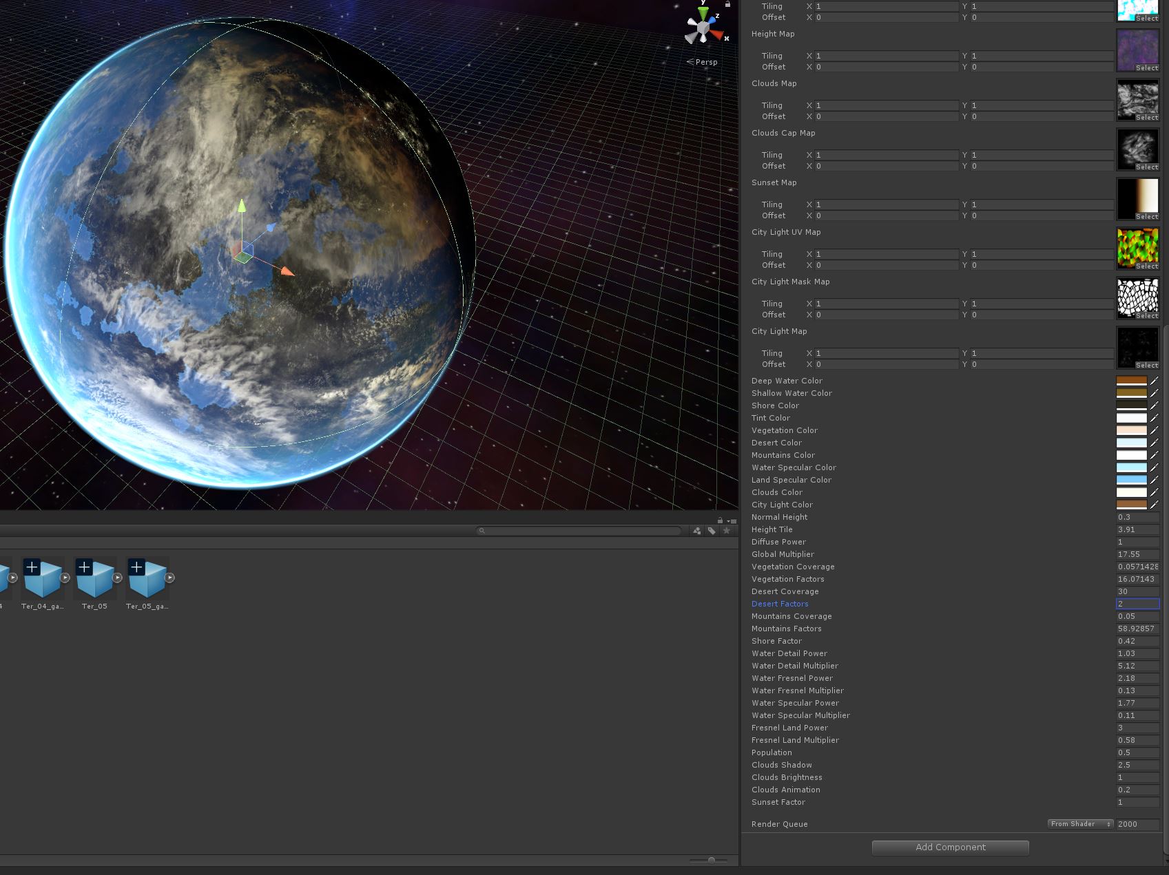 Planets 1.4.1 Meet new PBR shaders, multiple lights, environment. Amplify Shader Editor support ...