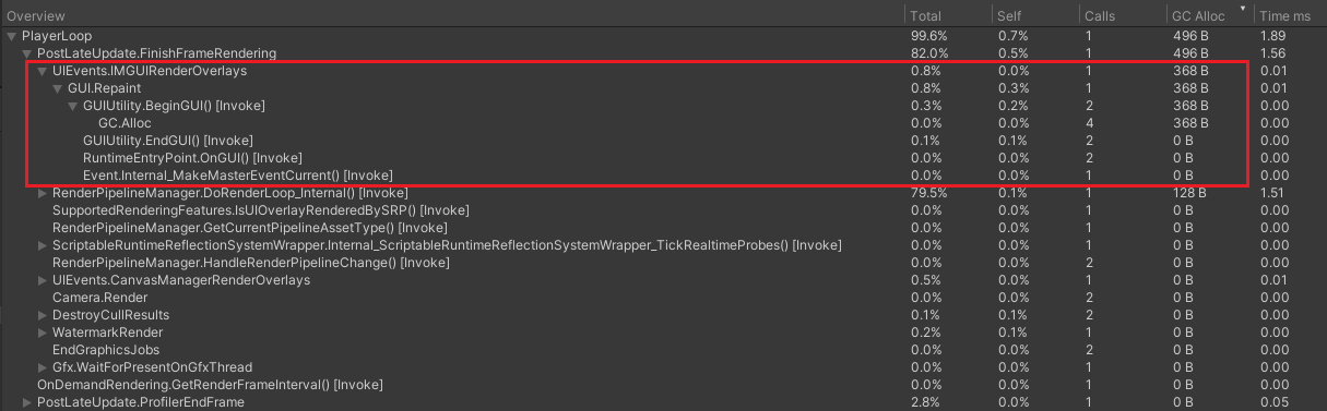 UIEvents.IMGUIRenderOverlays GC every frame - Unity Engine - Unity Discussions
