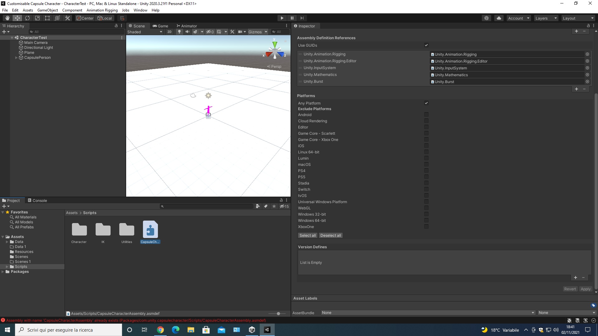 New! Customisable Capsule Character - Learn Content - Unity Discussions