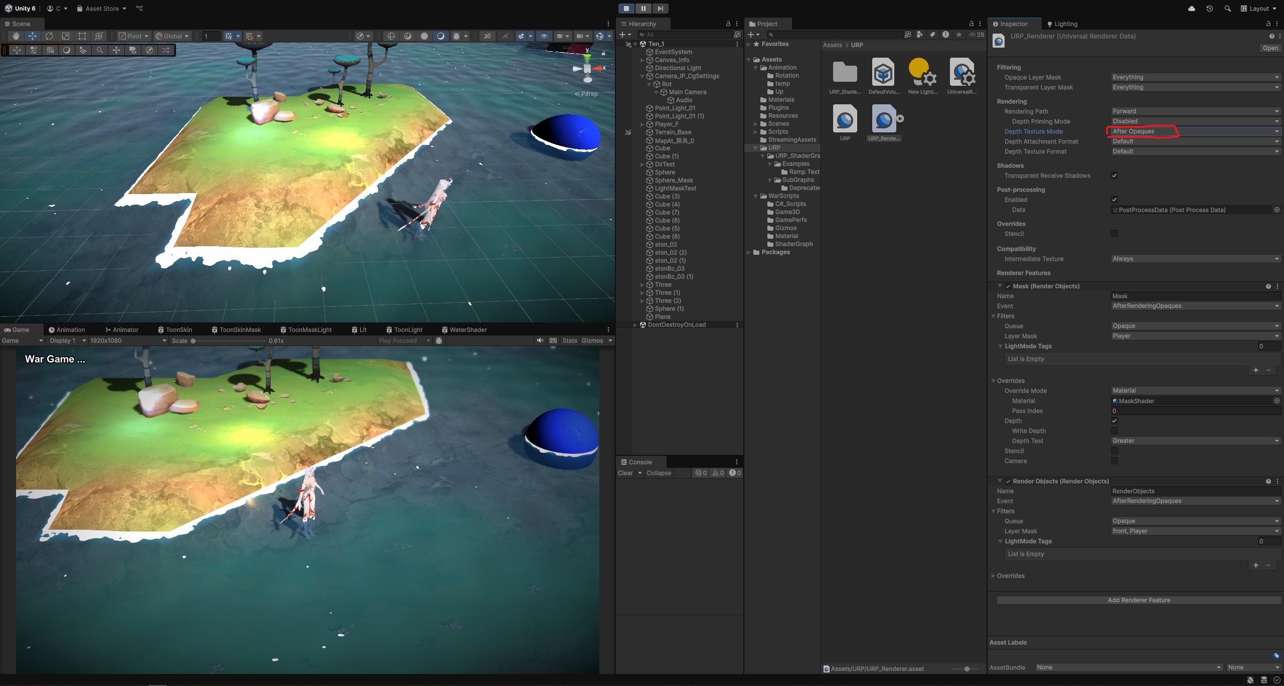 Regarding the issue of water bubbles in Unity's URP rendering: - Unity Engine - Unity Discussions